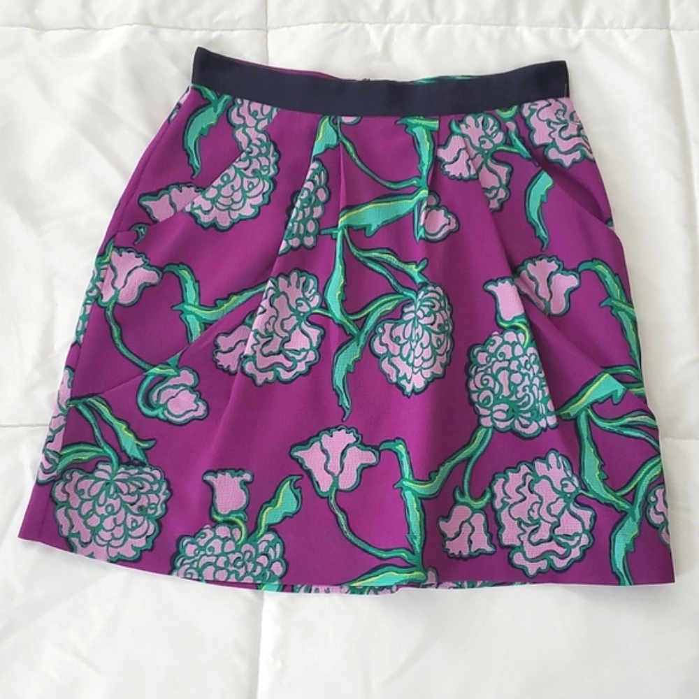 Lilly Pulitzer Lined Clover Skirt - Hollyhock Pocket … - Gem